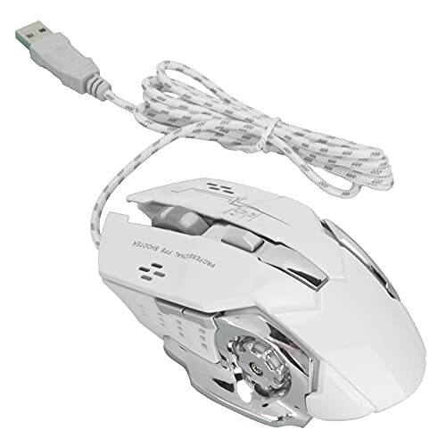 Zhiyavex Bedrade Muis, USB 6-knops Ergonomische Computermuizen, 3200 ...