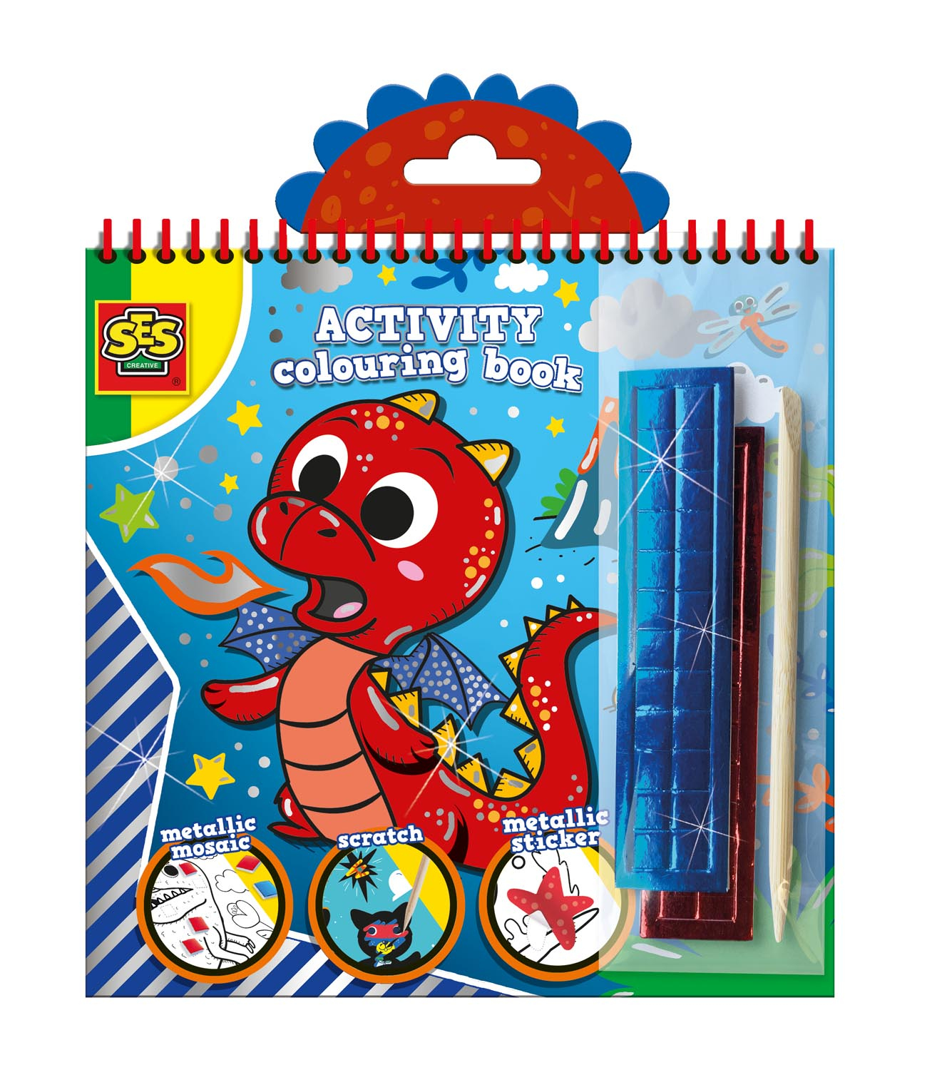 SES Creative Doe kleurboek metallic 3 in 1 - Coloring Book for Kids ...