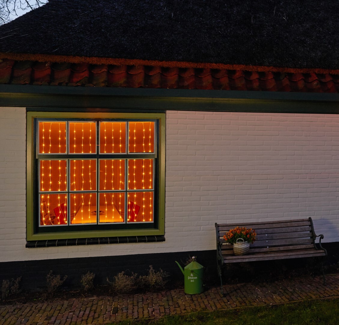 Anna's Collection Gordijnverlichting 280l 200x140cm led classic warm 20 ...