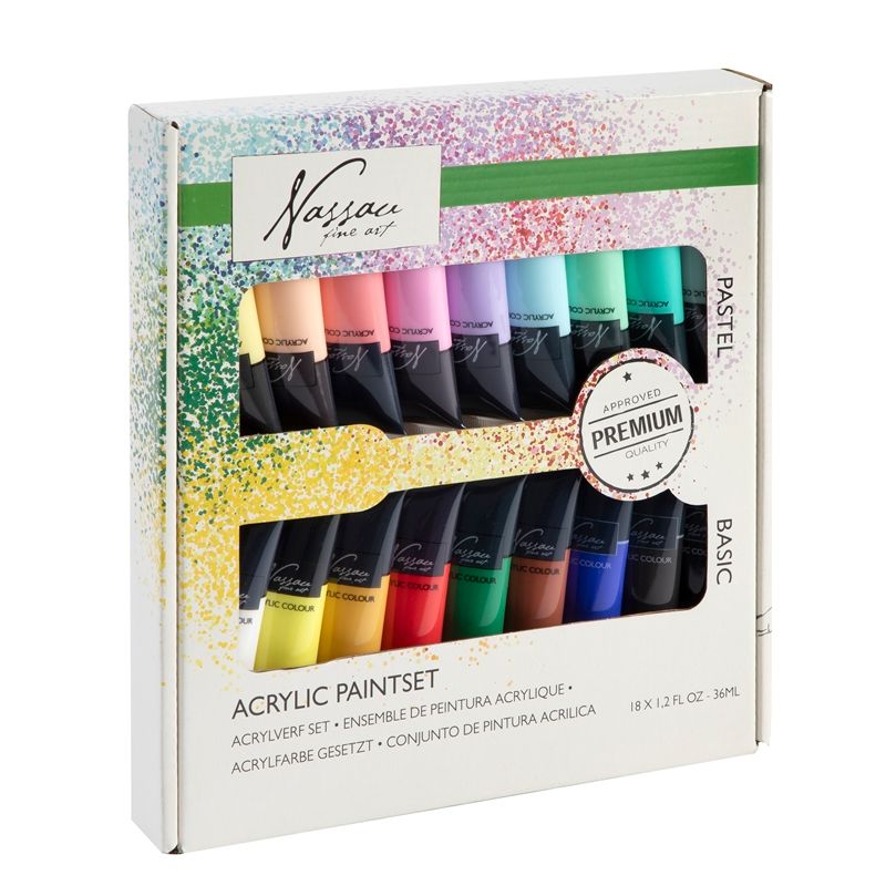 Grafix Nassau Fine Art Acrylverf Set 18 X 36 Ml · Bevat 18 Levendige ...