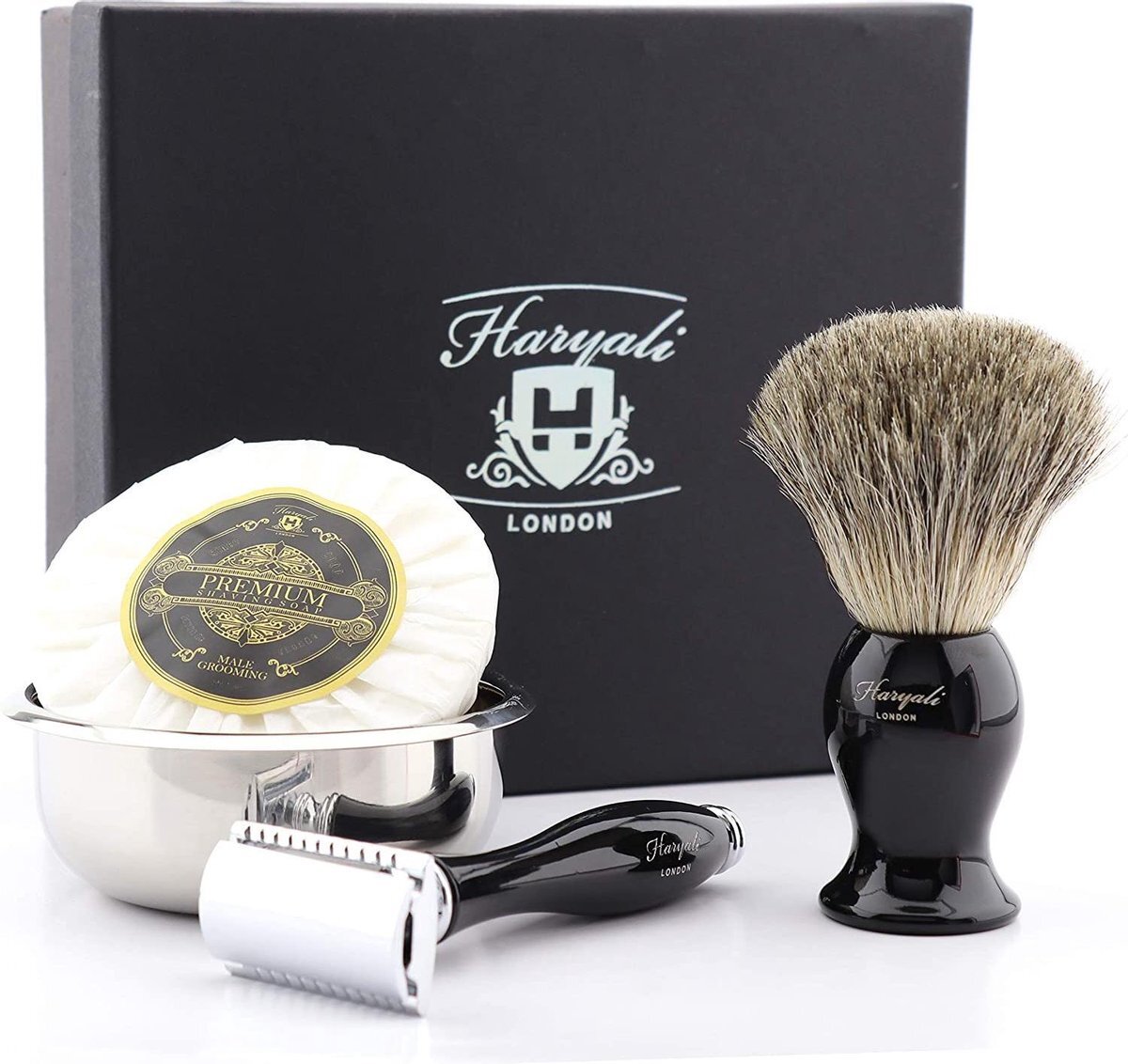 Haryali London Geschenkset voor mannen Double Edge Razor Double Edge Safety Razor Scheerset ...
