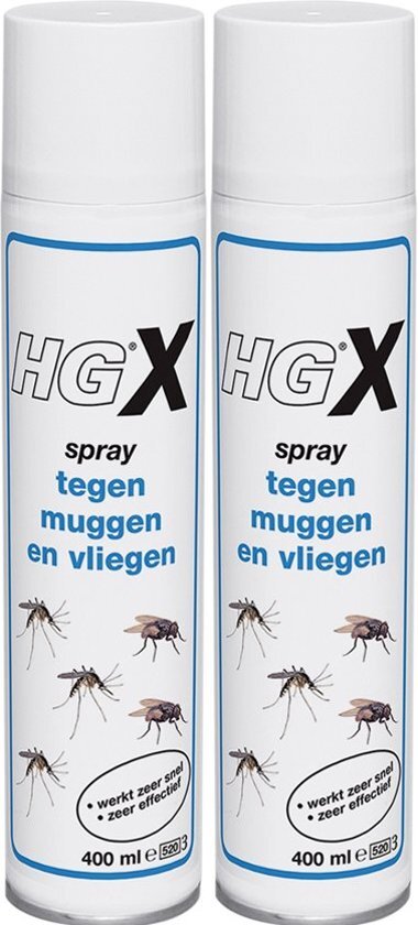 HG X Anti-Muggen/Vliegenspray - 400ml - 2 Stuks ! transparant ...