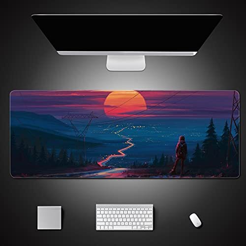 DHSBD Landschap Bos Print Grote Maat Computer Muismat Rubber Laptop ...