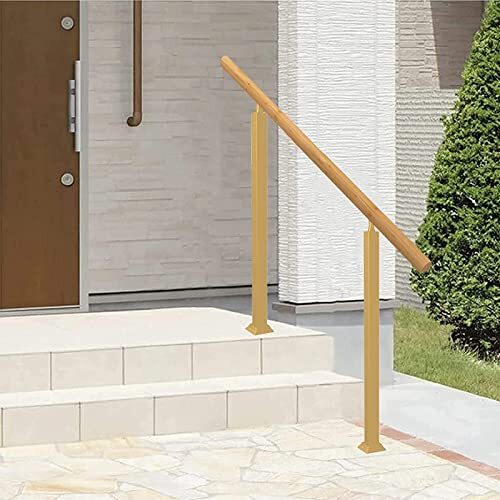 XOTAK Outdoor Trapleuning Houten Leuning, Massief Houten Handrails met ...