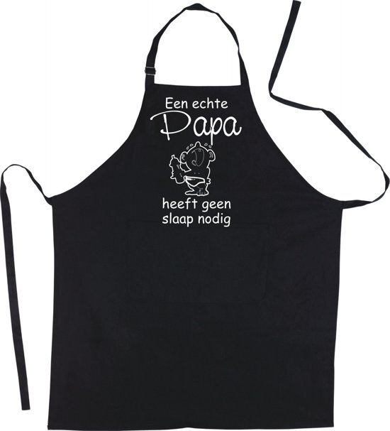 mijncadeautje Schort - Een echte Papa heeft geen slaap nodig ...