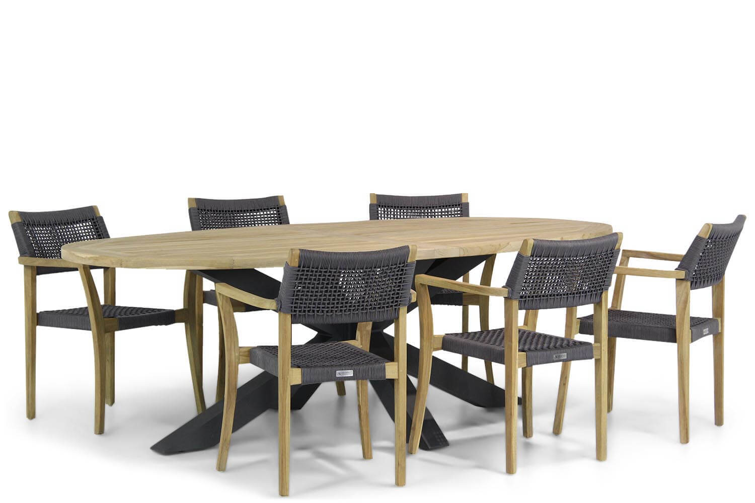 Lifestyle Garden Furniture Dallas/Brookline 240 cm ovaal dining tuinset ...