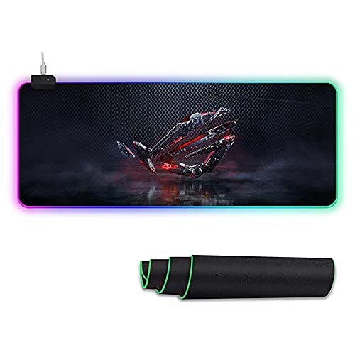 DJFH Oversized RGB gaming muismat, uitgebreide LED-muismat met 14 ...