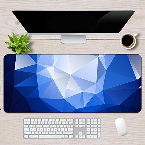 DHSBD Blauwe Geometrische Print Lock Edge Mouse Pad Computer Xl Desk ...