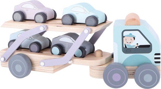 Jipy Houten Autotransporter Speelset Blauw/Paars Speelgoed&toys kopen ...