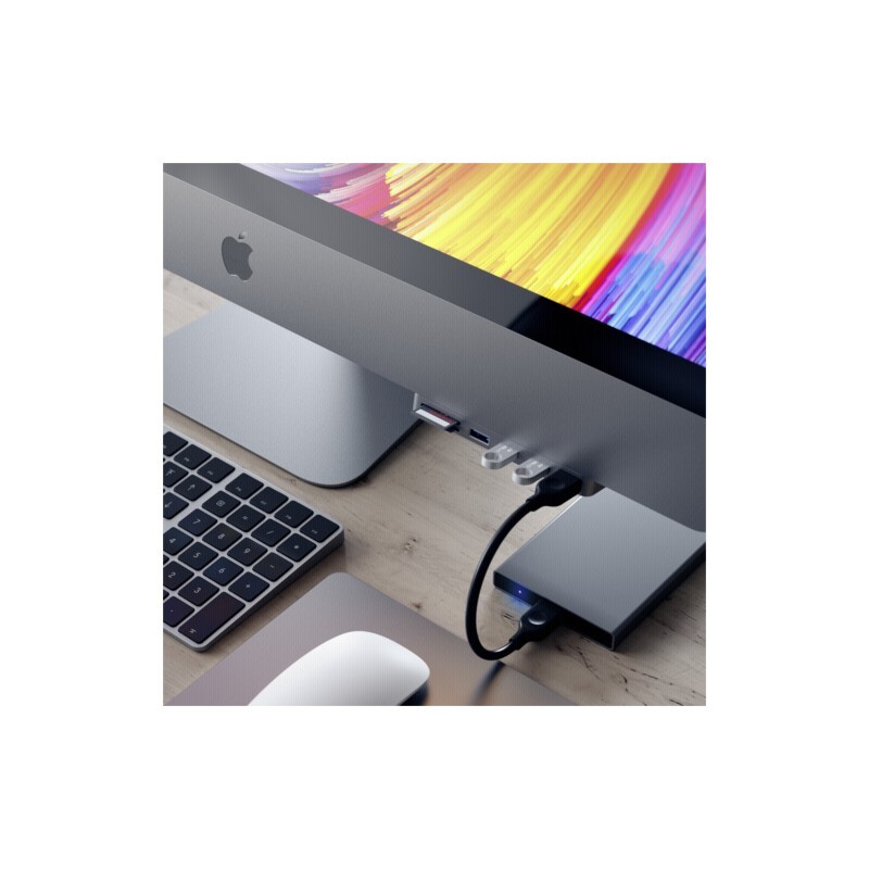 Satechi Aluminium Type-C clamp Hub Pro space grijs | NETWERKHUB | Wij ...