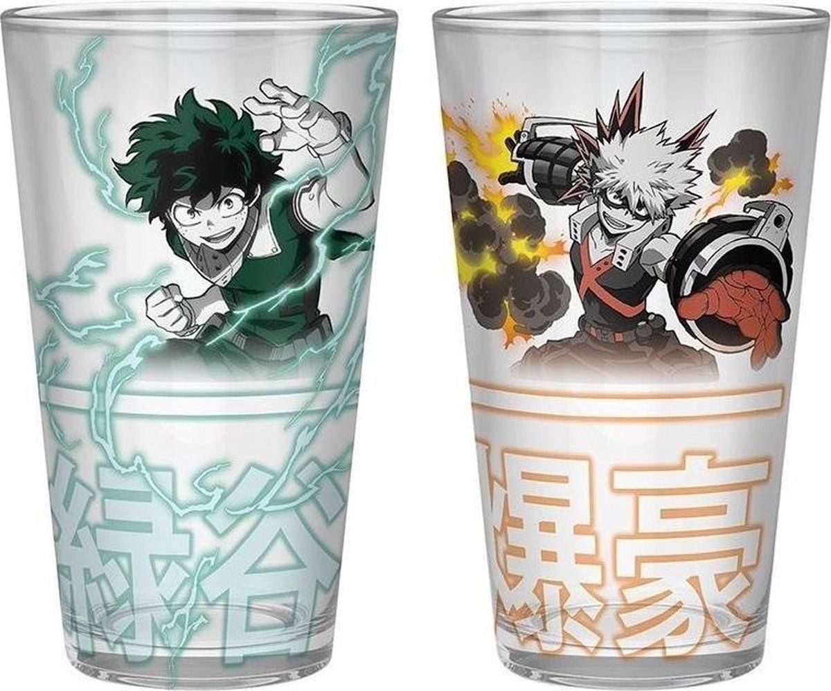 Abystyle MY HERO ACADEMIA - Izuku & Bakugo - XXL Glass 400ml | Prijzen ...