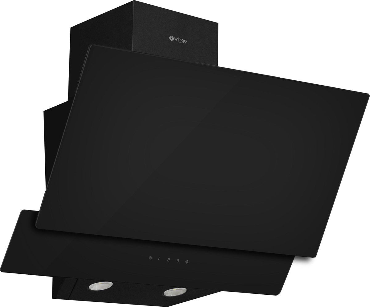 Wiggo WE-E523G(B) - Schuine Afzuigkap - 50 cm - Zwart Dubbel Glas - LED ...