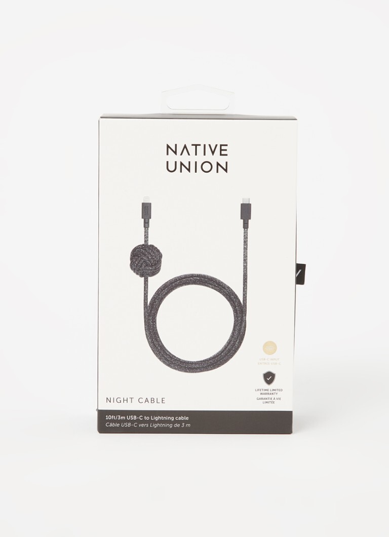Native Union Night Cable Lightning-naar-USB oplaadkabel 3 meter Gsm ...