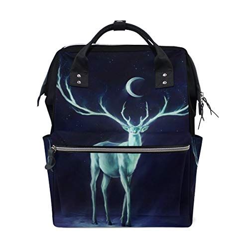 FAJRO herten en kunst halve maan dagpak lichtgewicht canvas school Pack ...