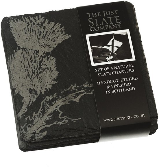 The Just Slate Company Leisteen onderzetters Distel het symbool van ...