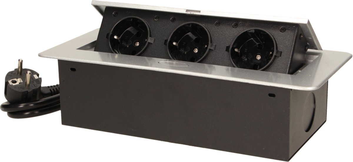 DESIGN LIGHT Stekkerdoos met 3 stopcontacten - Pop up stekkerblok met 1 ...