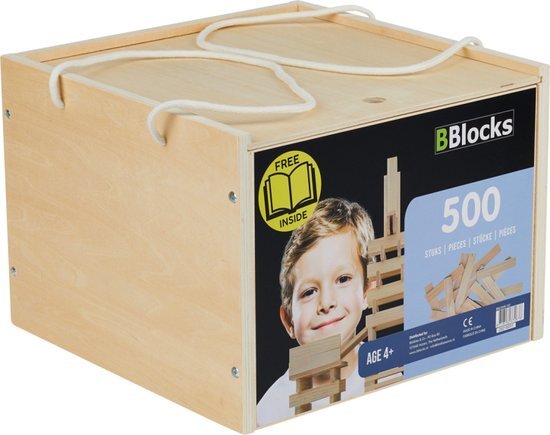 BBlocks Houten Plankjes in Luxe Houten Kist 500 Stuks | BOUW EN ...