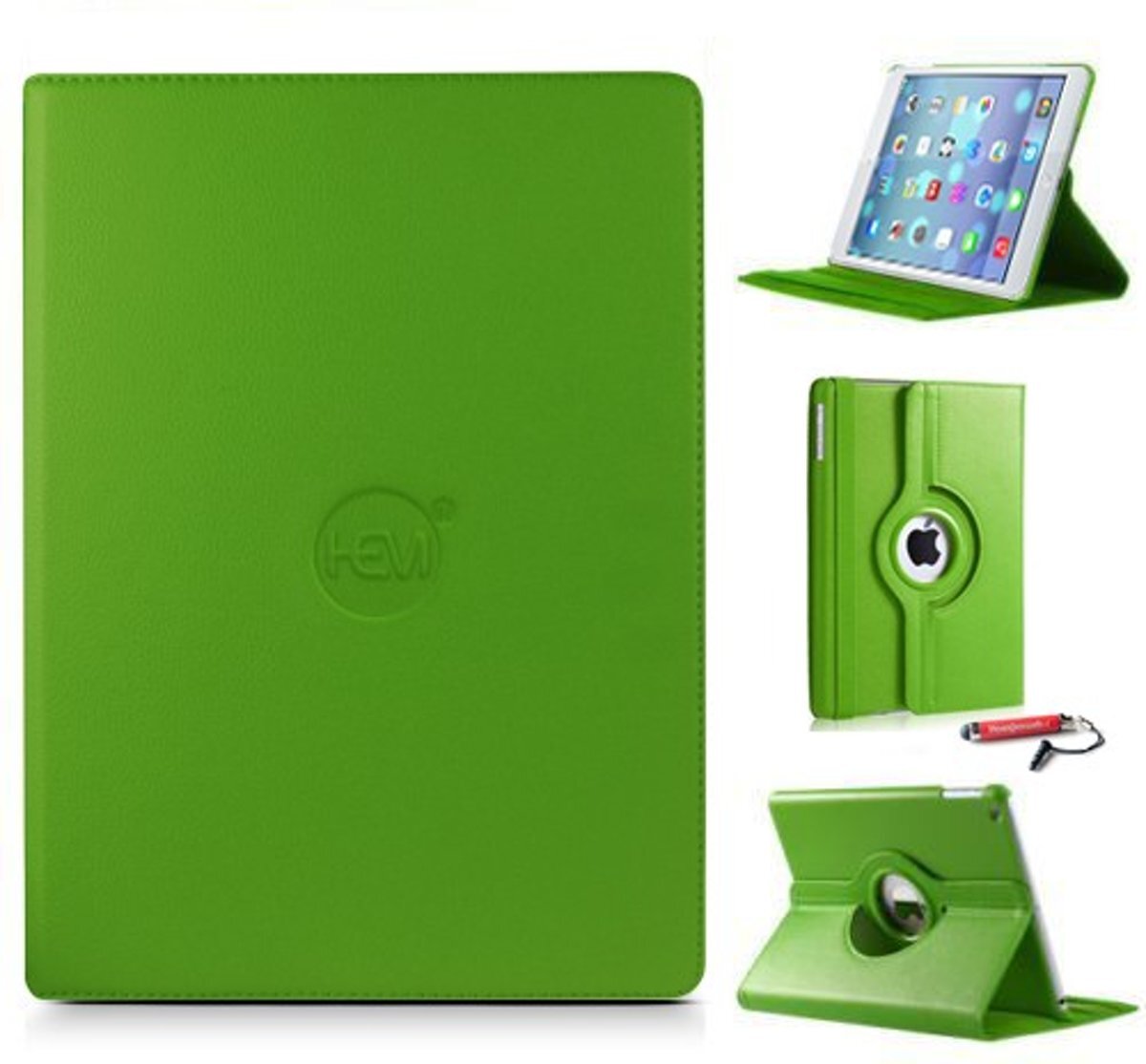 Hem iPad hoes Air 1 HRM Cover groen met uitschuifbare Hoesjesweb stylus ...