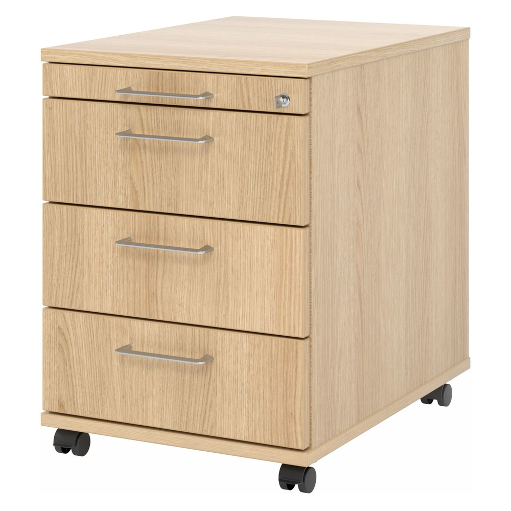 hjh OFFICE PRO SIGNA AC30 BS - Rolcontainer met 3 lades Hout Eiken ...