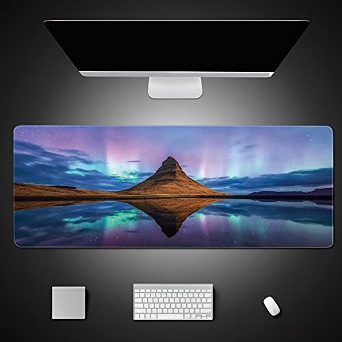 DHSBD Muismat Vintage Print Toetsenbord Muismat Grote Computer Muismat ...