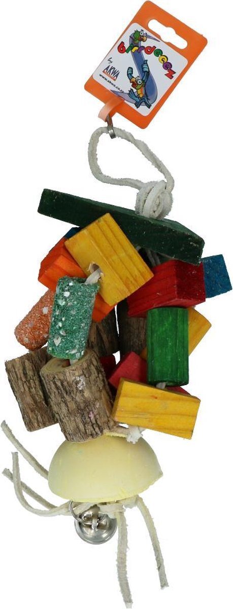 Birrdeeez Strangled Bell Parrot Toy 400mm Meerkleurig Dierbenodigdheden ...