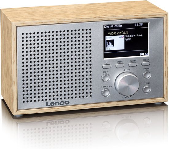Lenco DAR-017WH DAB+/FM Radio with Bluetooth - Oak Wood | AM/FM-radio's
