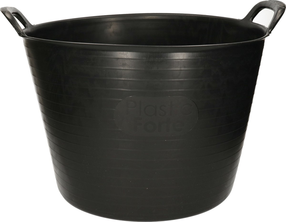 Forte Plastics Flexibele kuip emmer/wasmand rond zwart 40 liter ...