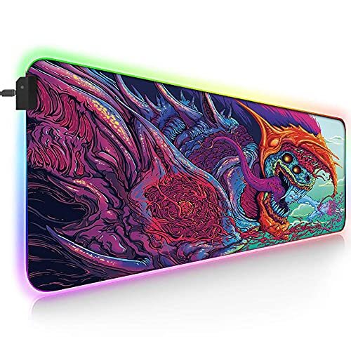 DJFH Grote LED-gaming Muismat met 14 Verlichtingsmodi | RGB Anime ...