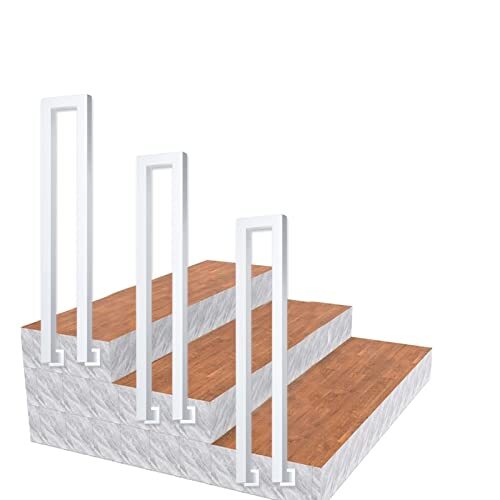 Liyadolaam Trapleuning voor buiten Binnentrappen, Witte vierkante buis ...