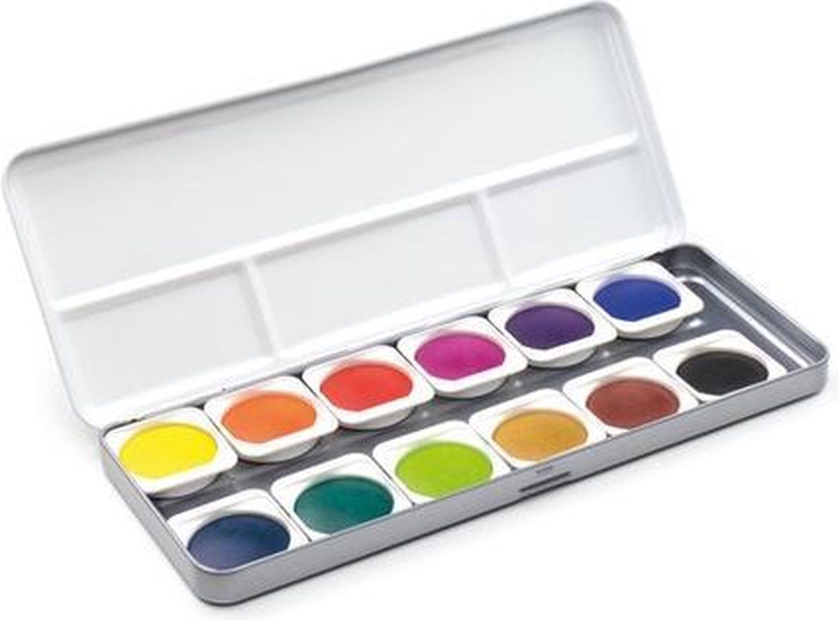 Finetec Verftablet 30mm waterverf aquarel 12 stuks | KNUTSELSPEELGOED ...