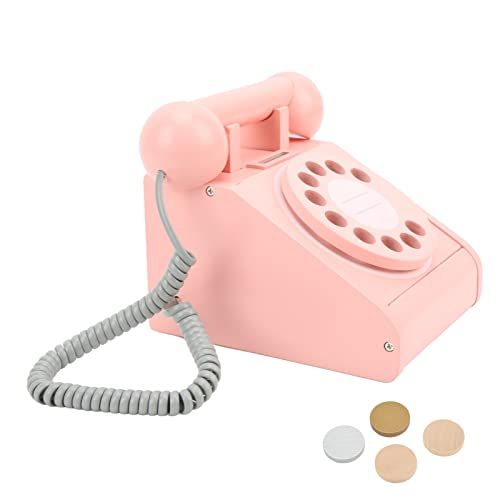 Gugxiom Simulatie Retro Dial Phone, Retro Design Leermiddelen Houten ...
