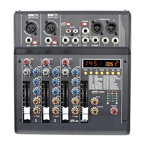 NLBN Professionele audiomixer Am-AKS3 4 Kanaal 2 Mono 1 Stereo 320 ...