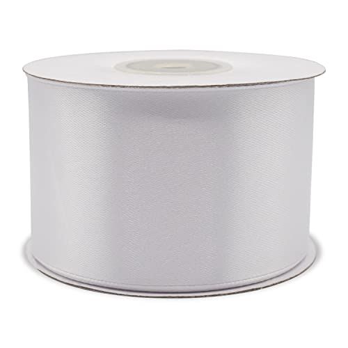 Decoraparty Witte band, 50 mm, satijn, spoel, L, 25 m, dikte 5 cm ...