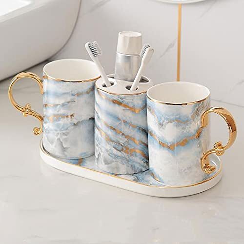 KIZQYN Zeepdispenser Badkamer AccessoNie Set - 4 stuks Keramische paren ...