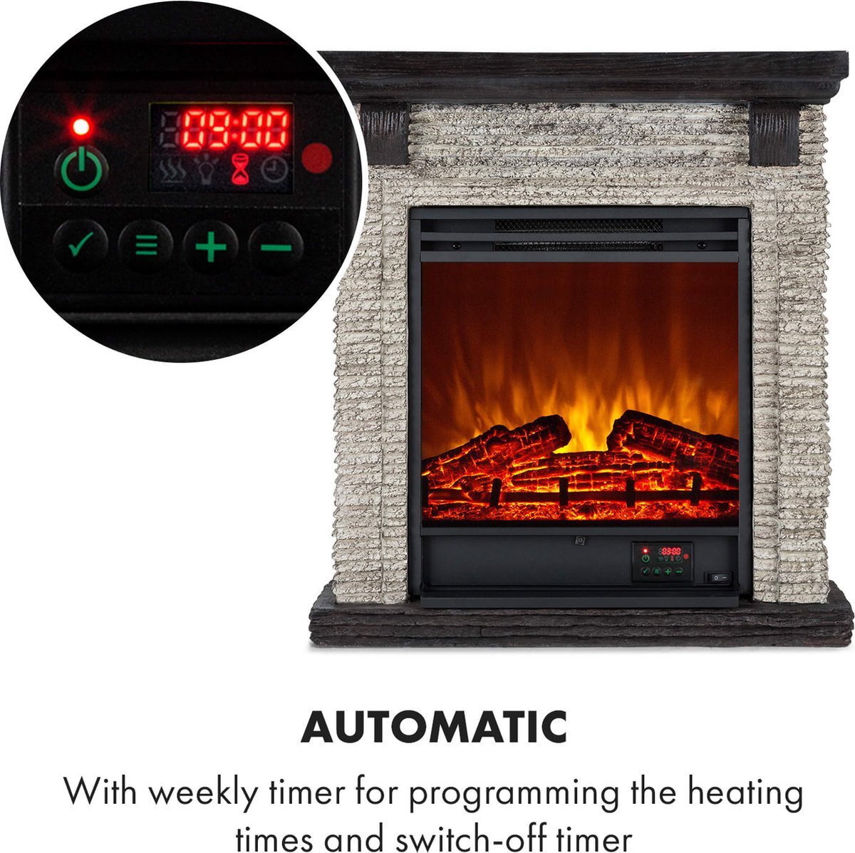 Klarstein Etna Sfeerhaard elektrisch - Elektrische kachel met led ...