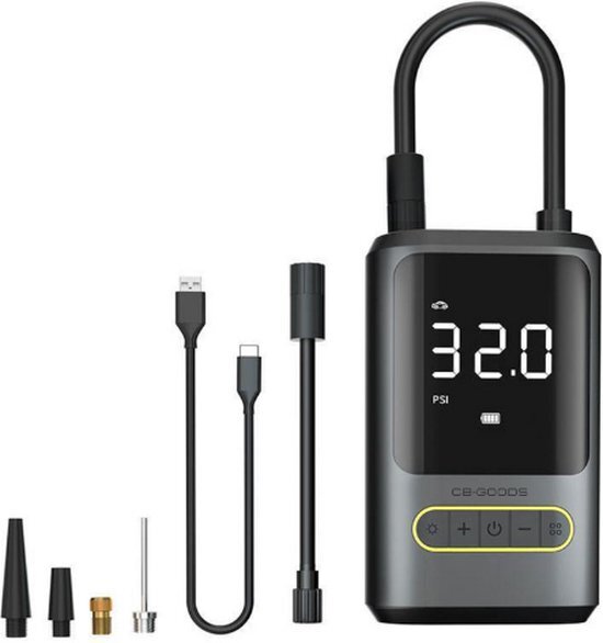 CB-Goods Compressor Bandenpomp - Draagbare Luchtcompressor - 4000 MAH ...