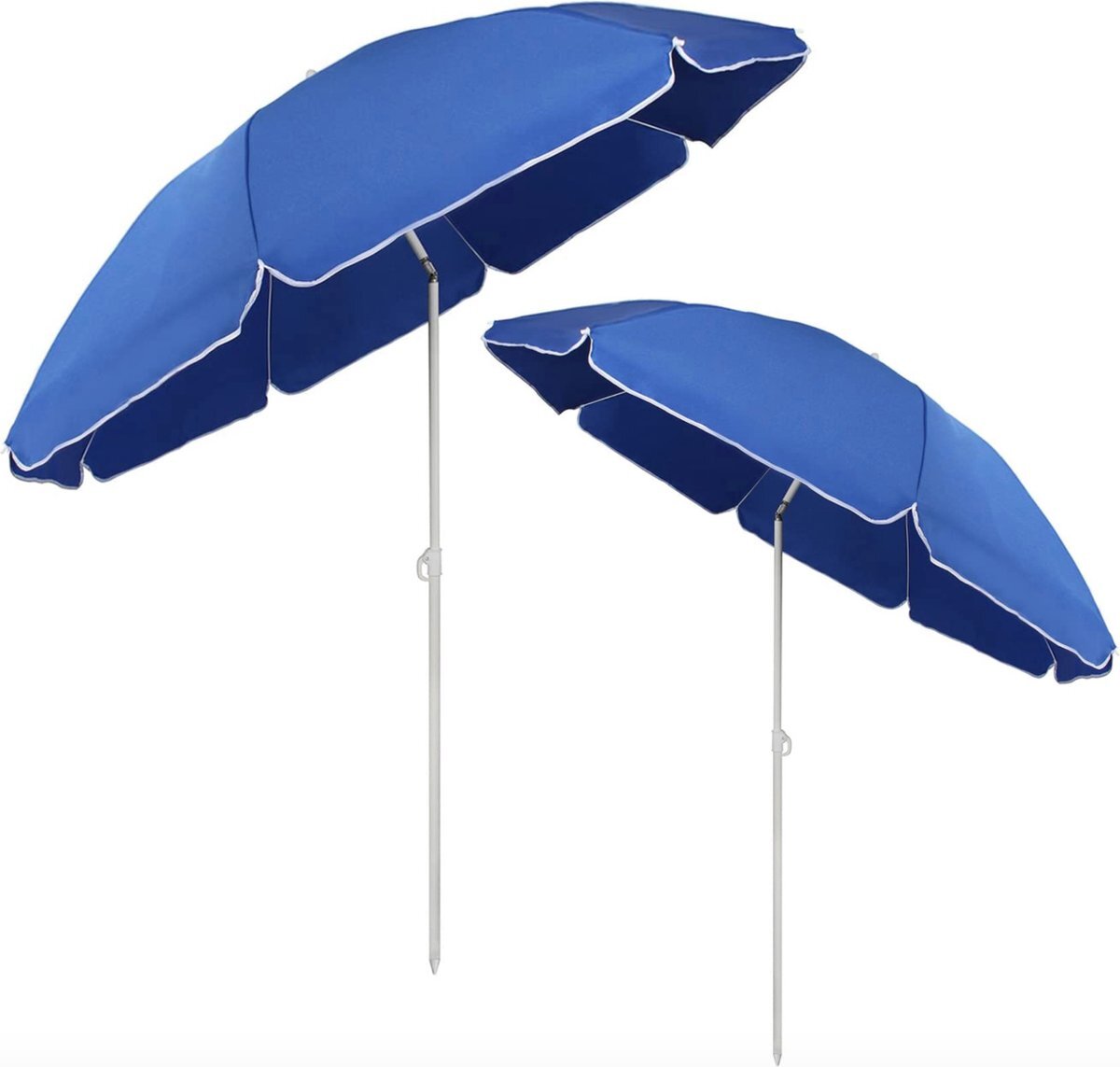 In Round Strandparasol met Hoes – 2 Pack – ø150 cm – Rond – Inklapbaar ...