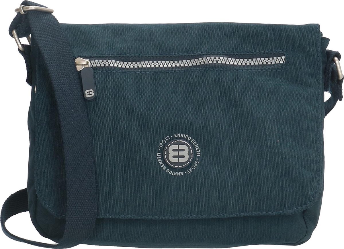 Enrico Benetti Frances 66831 crinkle nylon Schoudertas - Blauw Koffer ...