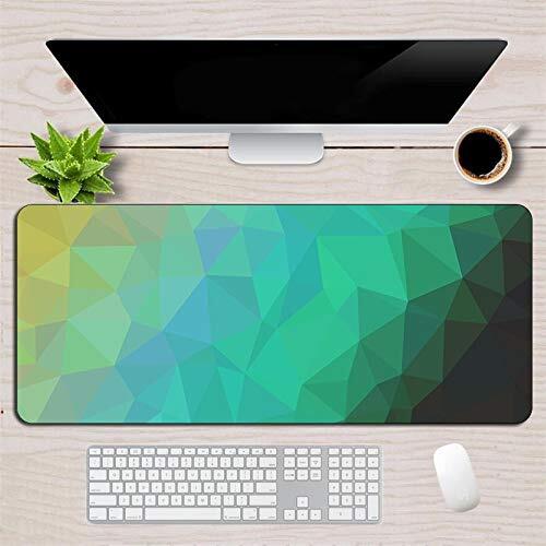 DHSBD Gradiëntkleur Geometrische Print Grote Muismat Lock Edge Muis Mat ...