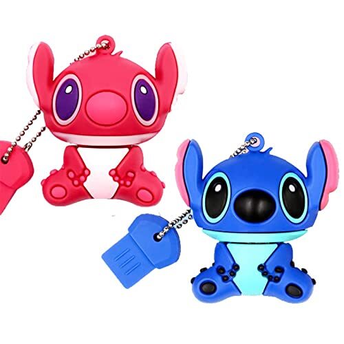 Jiefuxin 2 Pack Nieuwigheid Stitch Shape Design 64GB USB 2.0 Flash ...