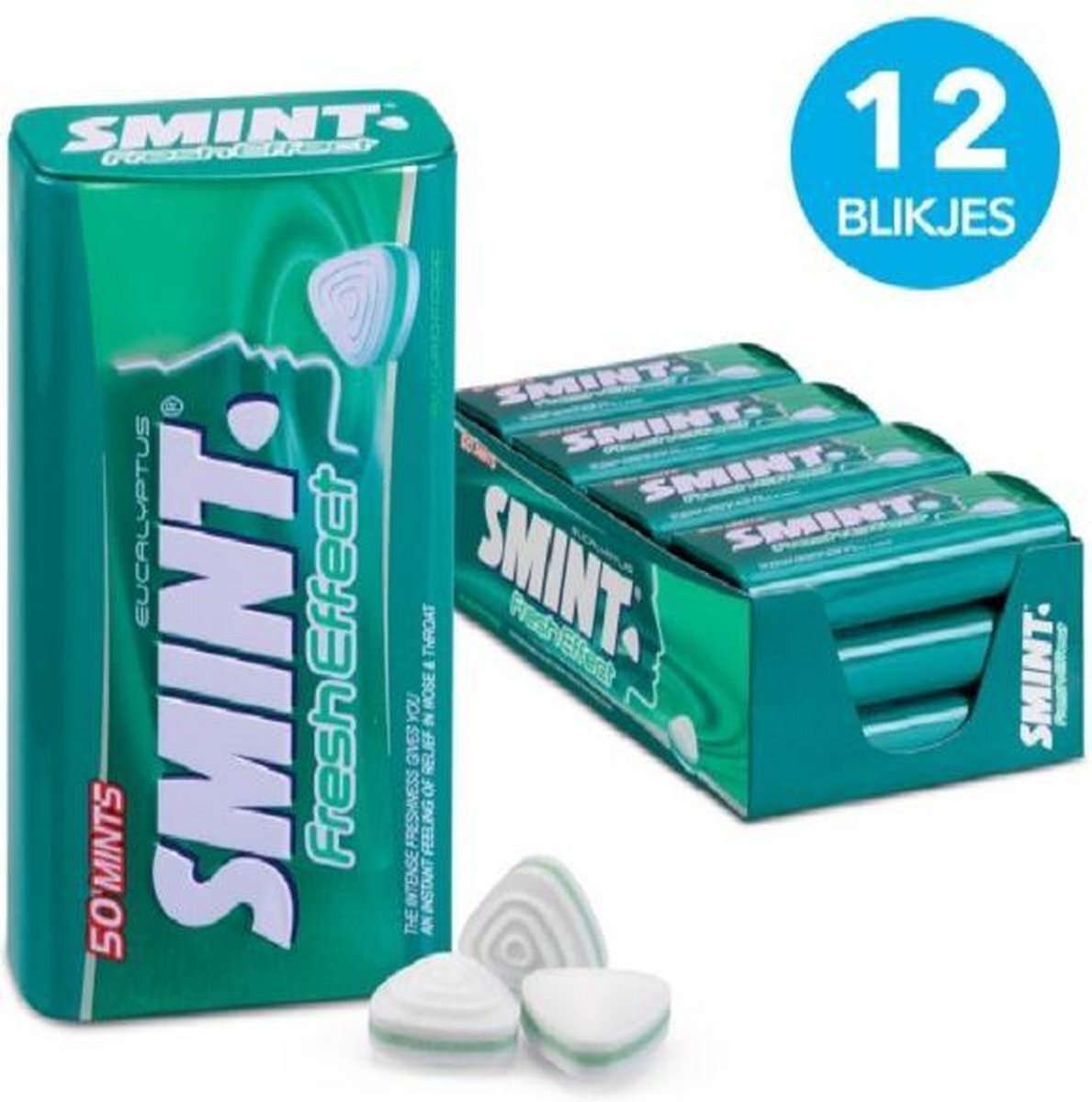 Smint Fresh Effect Eucalyptus – 12 blikjes met 50 krachtige ...