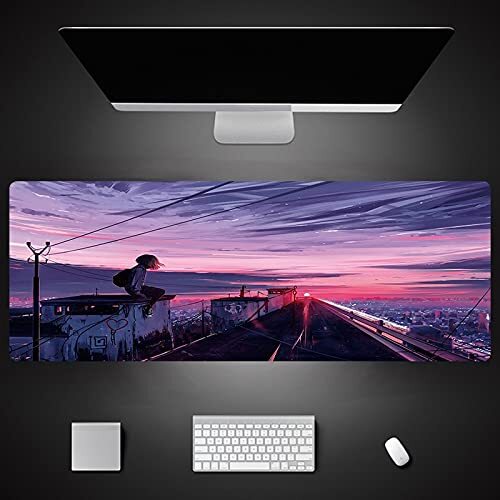 DHSBD Liggend Bedrukt Muismat Xl Grote Vergrendelingsrand Gaming ...