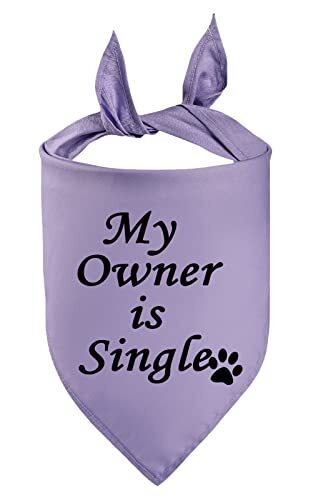 Petitebelle Mijn eigenaar is Single Pet Bandana (Lavender, Groot ...