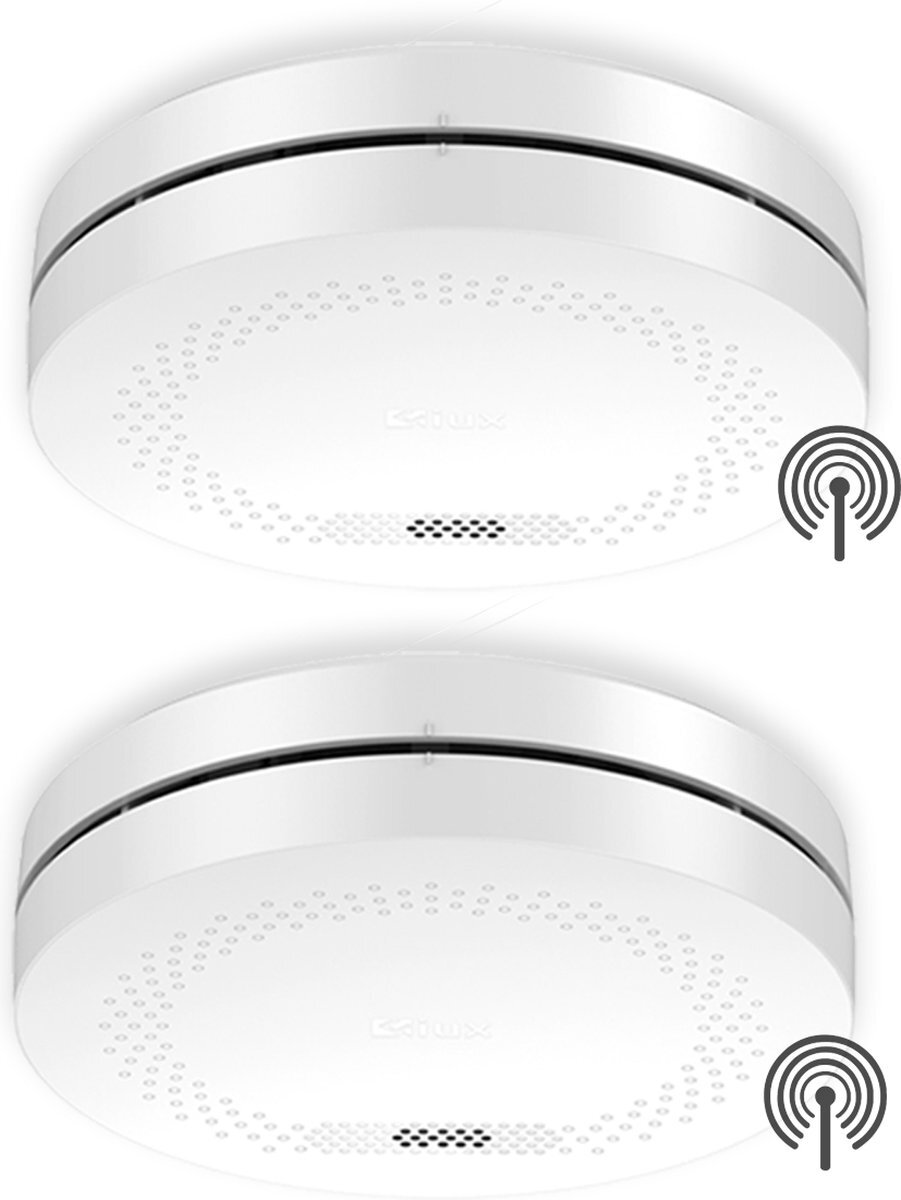 Fiux FXS-2 Koppelbare rookmelder - 10 Jaar batterij - Met magneet montage - Draadloos koppelbaar ...