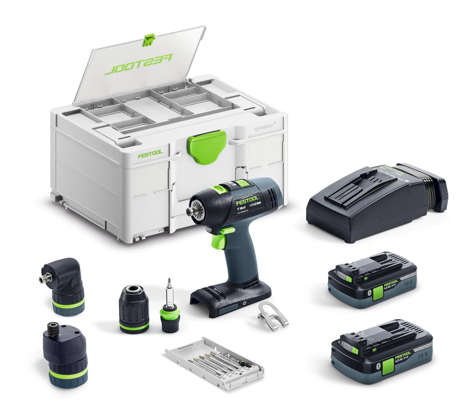Festool T 18+3 HPC 4,0 I-Set Accu Schroefboormachine 18V 4.0Ah in Systainer - 577609 boormachine ...
