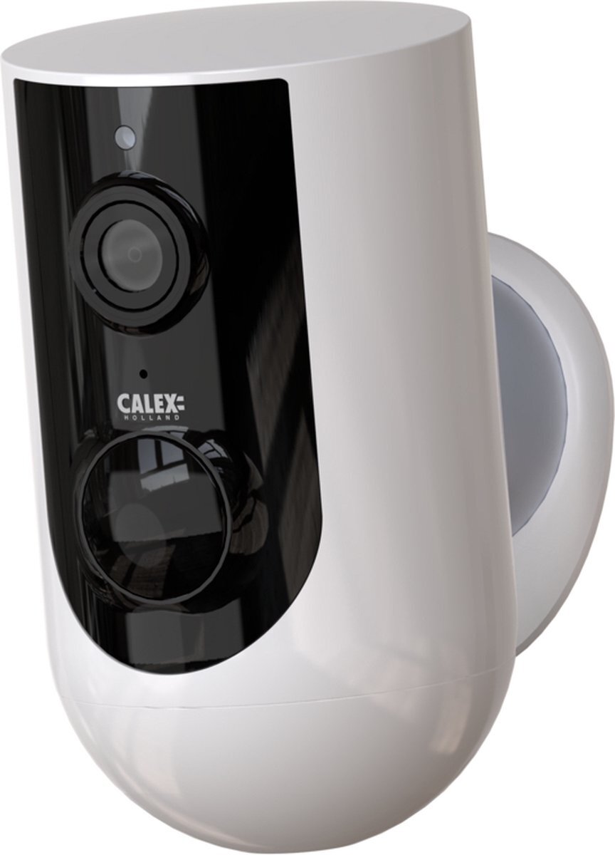 Calex Draadloos Outdoor Camera - 2K Beveiligingscamera Batterij - voor Buiten wit ...