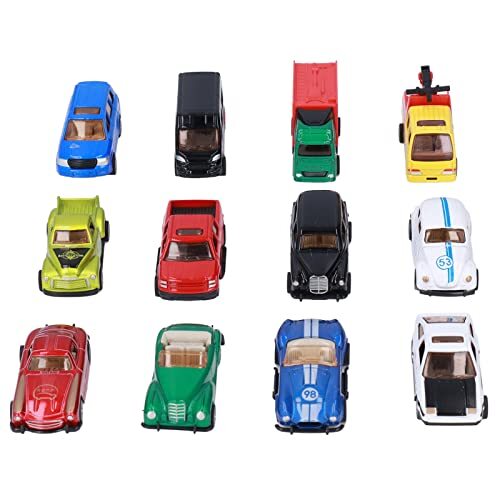 Weikeya Autospeelgoed terugtrekken, auto-naam leren kindervoertuigset ...