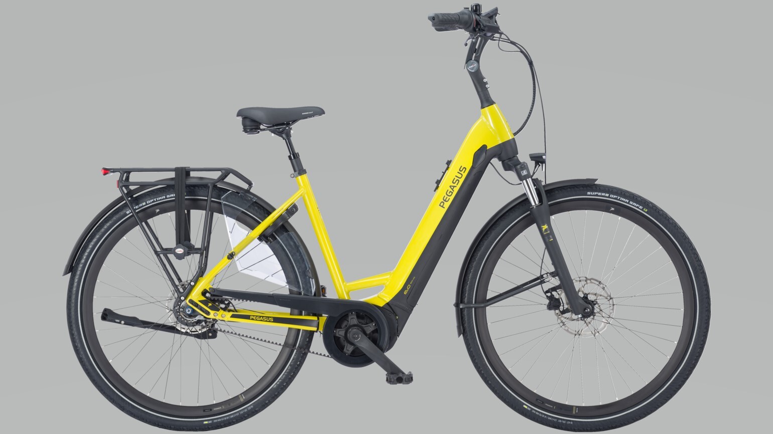 Pegasus Ravenna EVO 8F Belt Elektrische Fiets - Nano Grey & Pythongelb ...