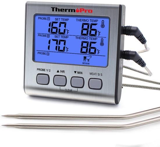 Thermo Pro ThermoPro Dubbele Vleesthermometer Digitaal - BBQ ...