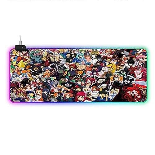 DJFH Groot RGB Gaming Mouse Pad met 14 Lights-modus | Extended Anime ...